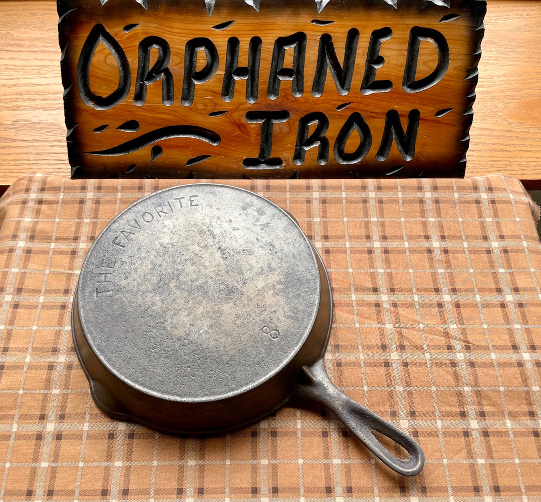 Rare! the Favorite #8 Columbus Hollow Ware Cast Iron Skillet - Etsy
