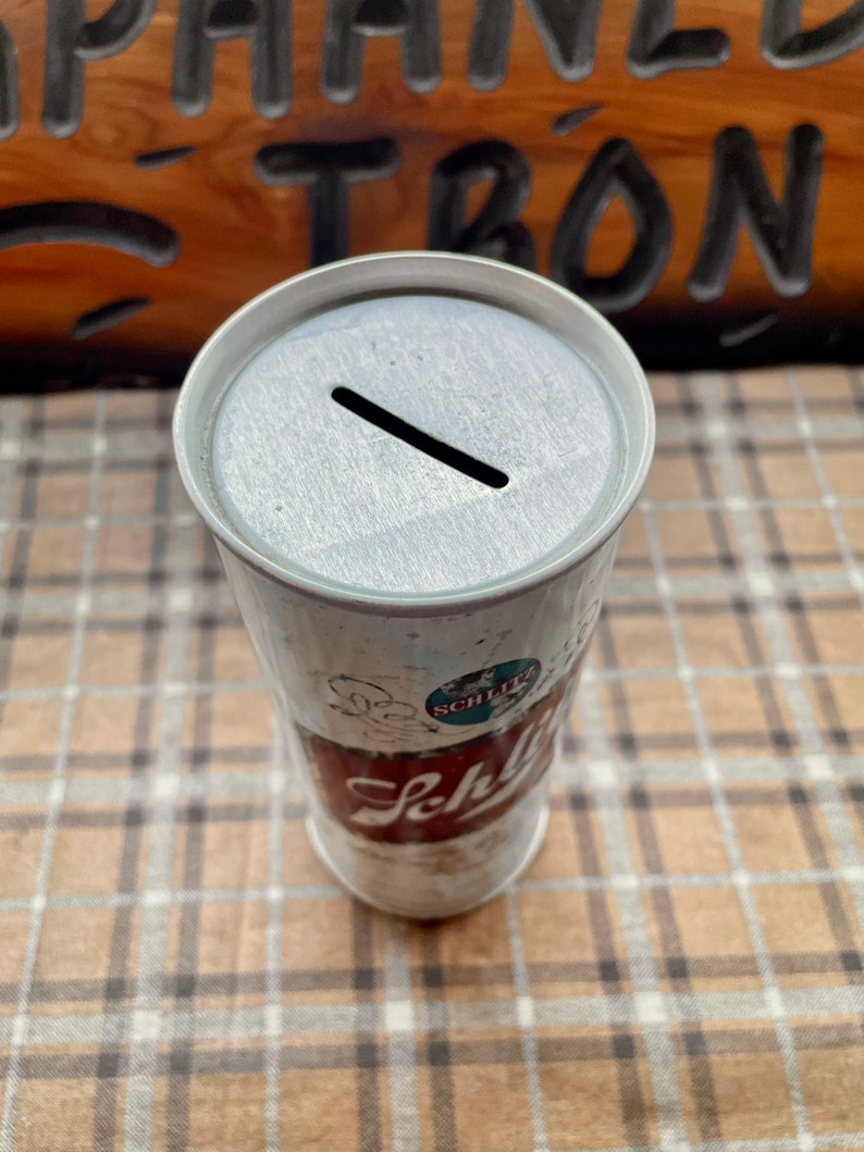 Vintage Schlitz Beer Can Bank - Etsy