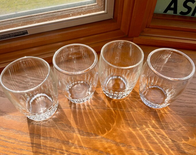 Vintage Anchor Hocking Barrel Tumbler Whiskey Glass Set of Four - Etsy