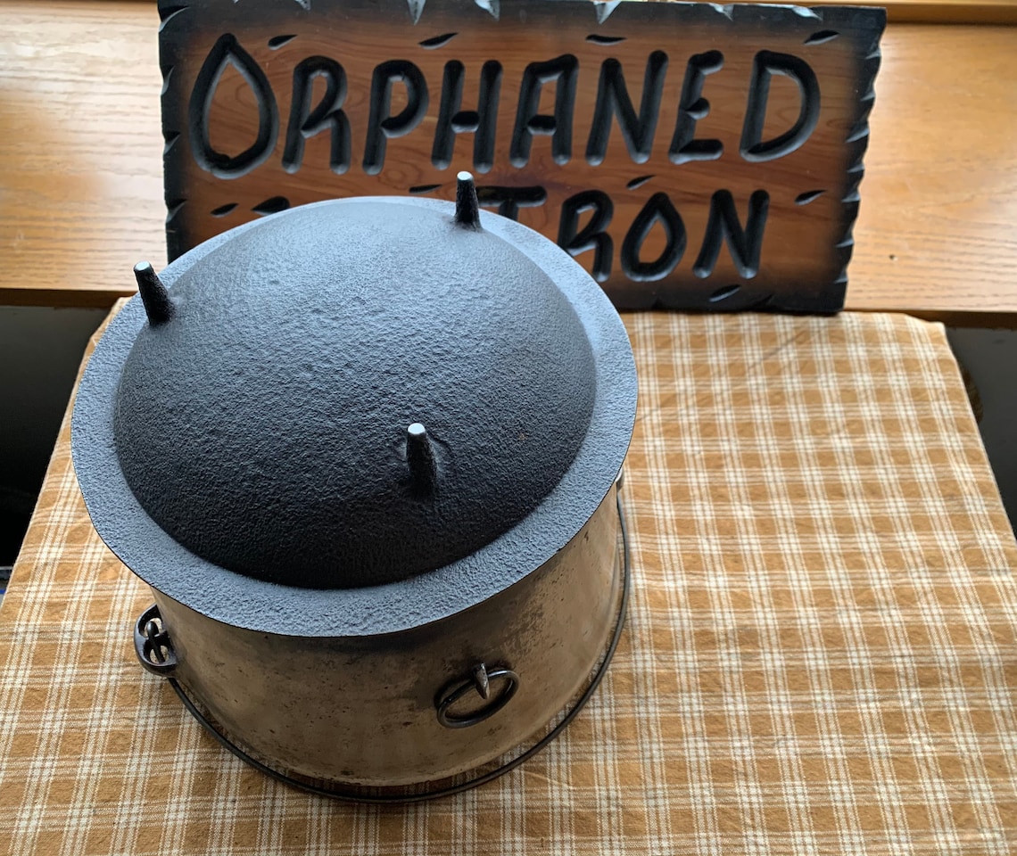 Wagner Cast Iron Rimmed Bean Pot Nickel Plated - Etsy