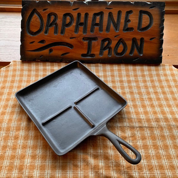 Antique Cast Iron Square Pan - Etsy