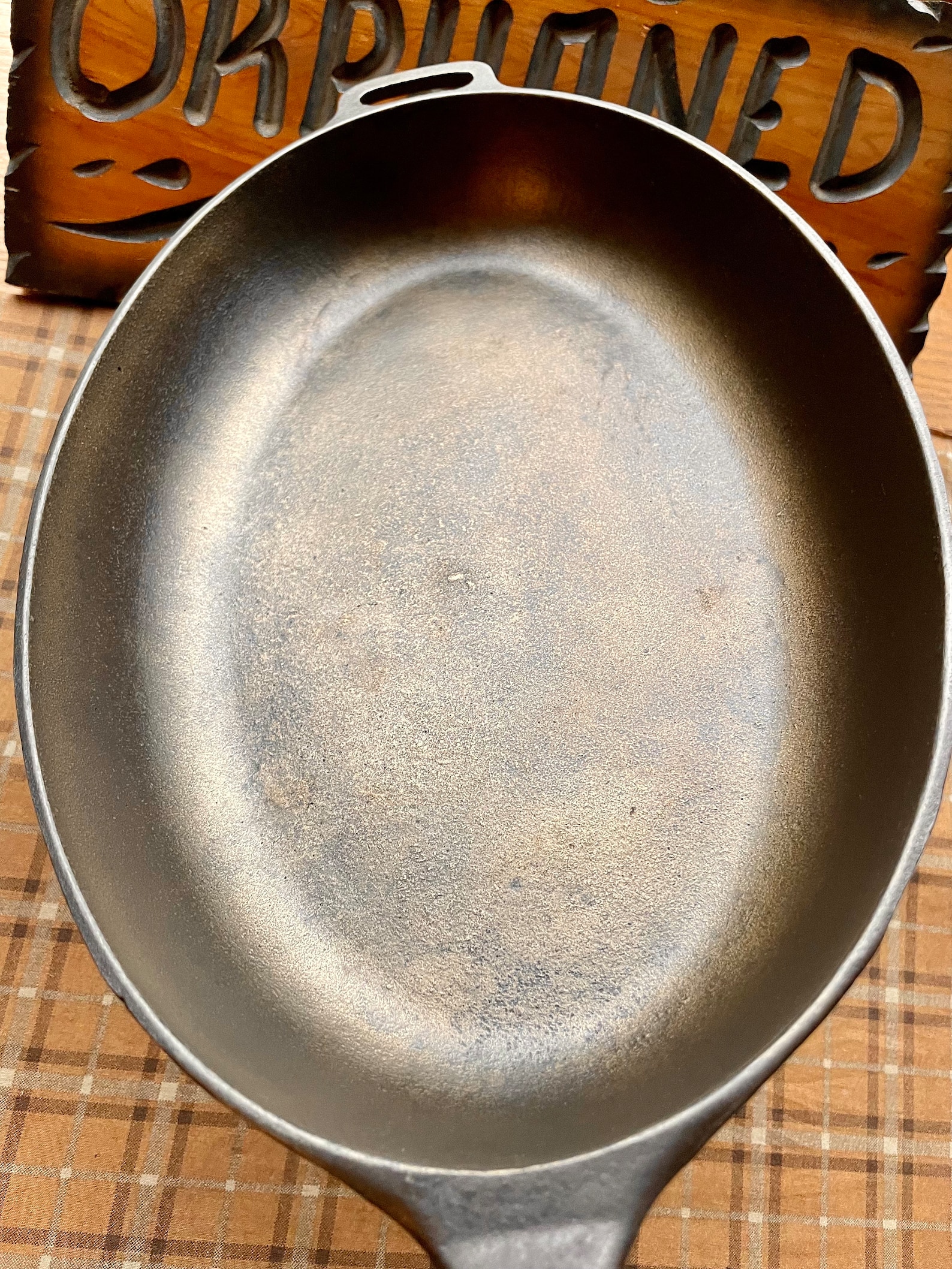 WOW! Griswold #15 Oval Fish Pan Large Block Logo Cast Iron Skillet - Etsy