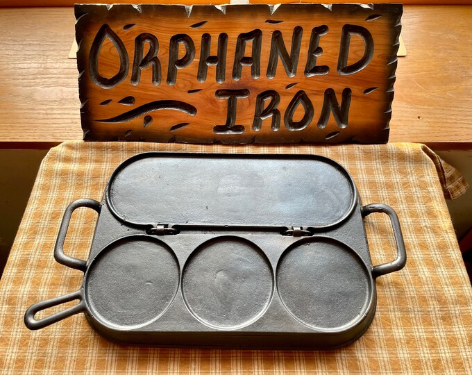 RARE! 1867 Three Count Pancake Flipper Griddle Cast Iron - Etsy