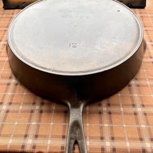 Rare! Wapak #12 Block Logo Cast Iron Skillet - Etsy