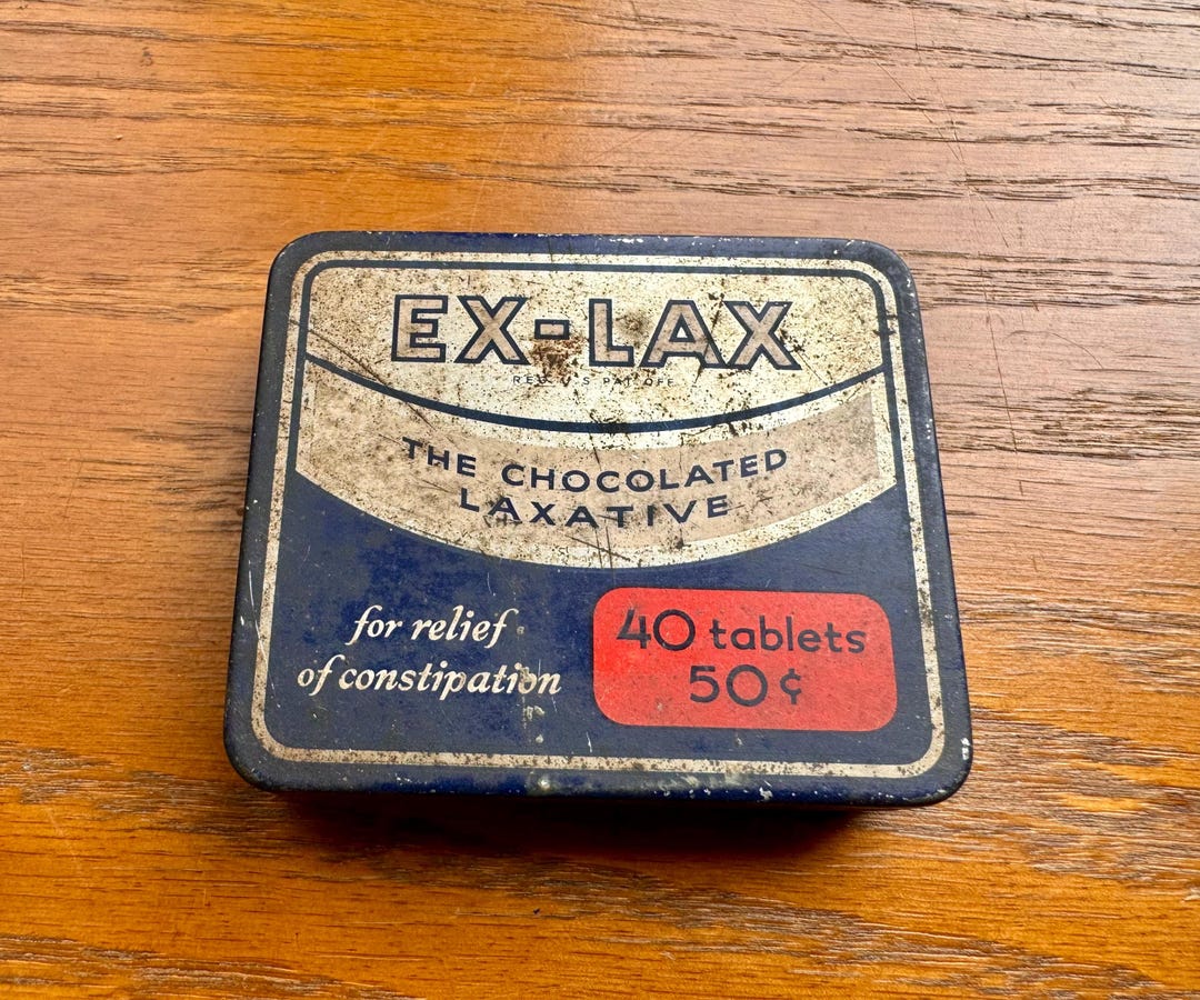 Vintage Ex Lax Chocolated Laxative Tin - Etsy