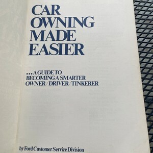 1973 Ford Car Owning Made Easier Guide to Becoming a Smarter Owner ...