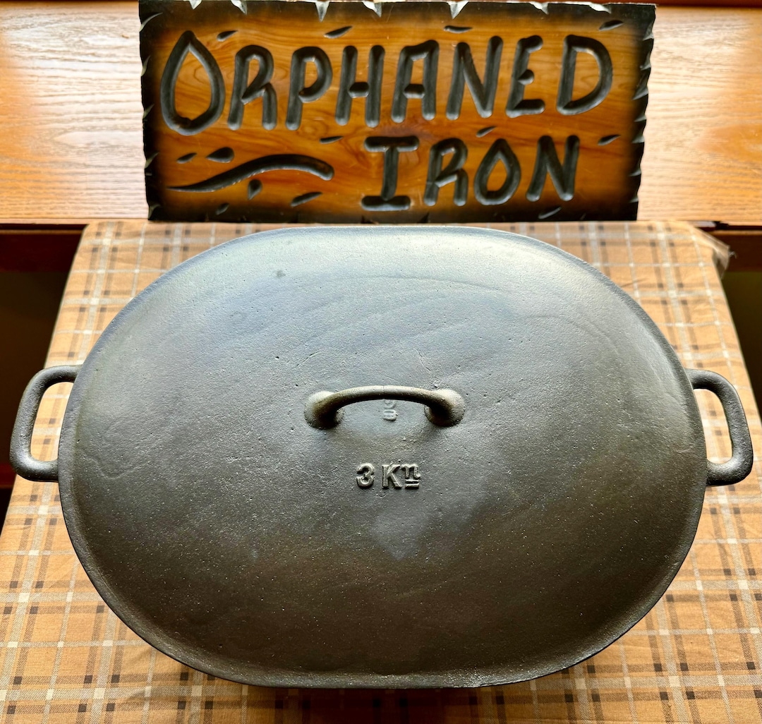 Rare! European Husqvarna Cast Iron Oval Roaster - Etsy