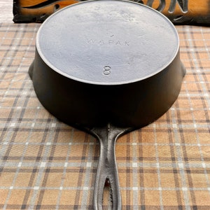RARE!! Wapak #8 Deep Block Logo Cast Iron Skillet - Etsy
