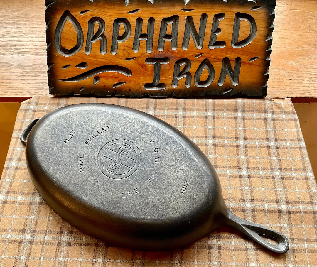 WOW! Griswold #15 Oval Fish Pan Large Block Logo Cast Iron Skillet - Etsy WOW! Griswold #15 Oval Fish Pan Large Block Logo Cast Iron Skillet - Etsy