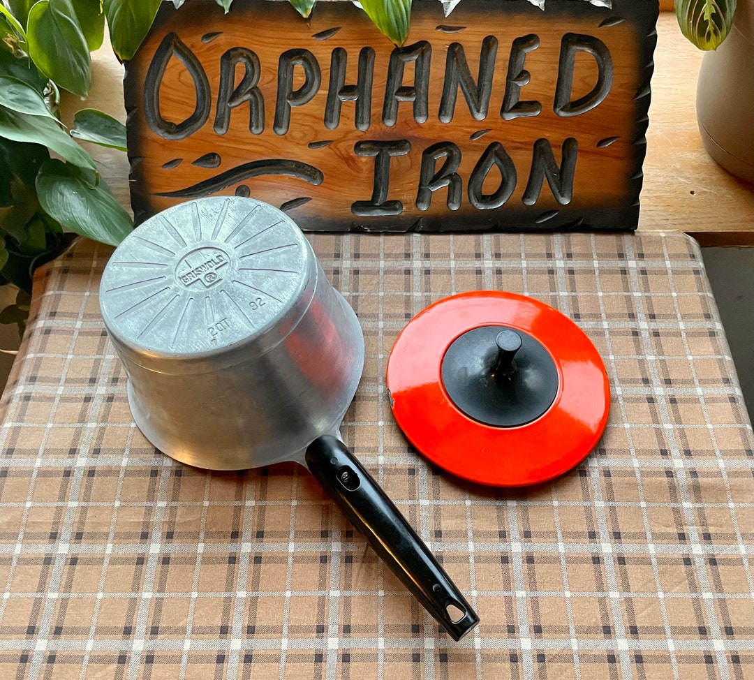 Rare! Griswold Aluminum Aristocrat Sauce Pot With Orange Lid - Etsy