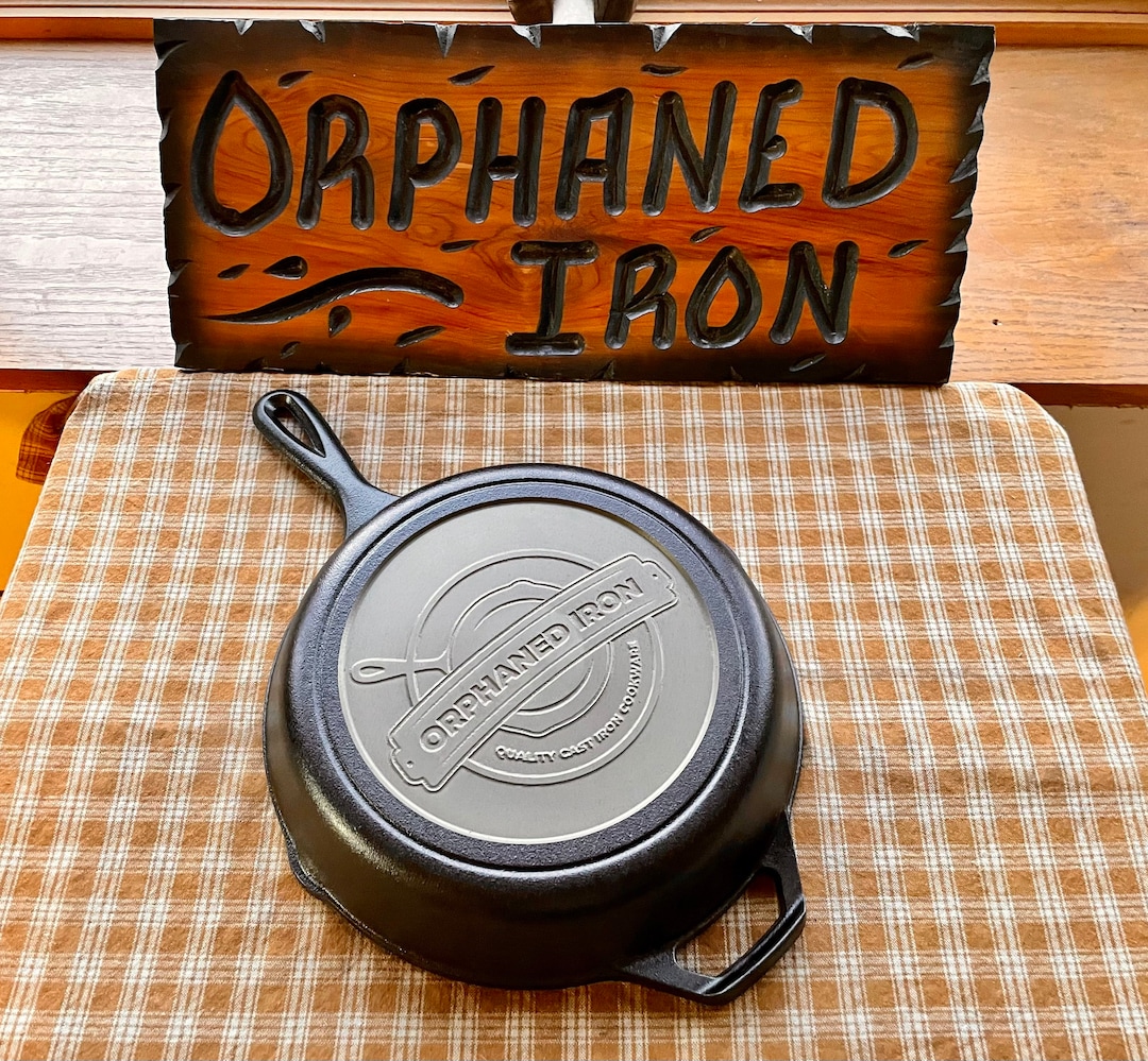 LIMITED EDITION! Orphaned Iron Logo #8 Lodge Cast Iron Skillet - Etsy