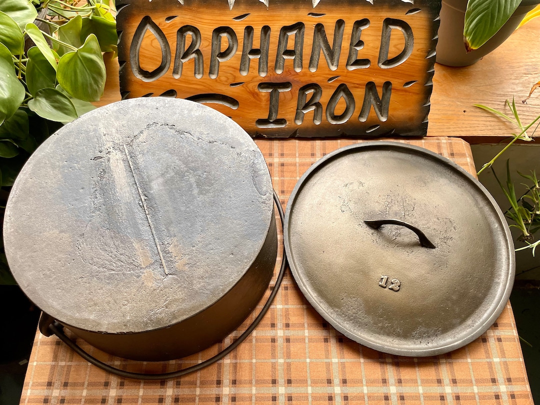 Rare! 1800’s Gatemarked #12 Cast Iron Dutch Oven - Etsy