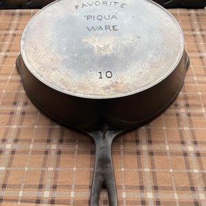 Rare! Favorite #10 Piqua Ware Block Logo Cast Iron Skillet - Etsy