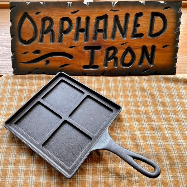 Antique Cast Iron Square Pan - Etsy