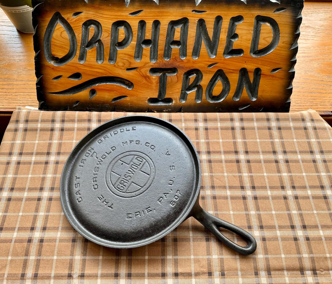 Griswold #7 Large Block Logo Cast Iron Griddle Comal - Etsy