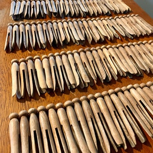 130 Vintage Round Clothes Pins - Etsy