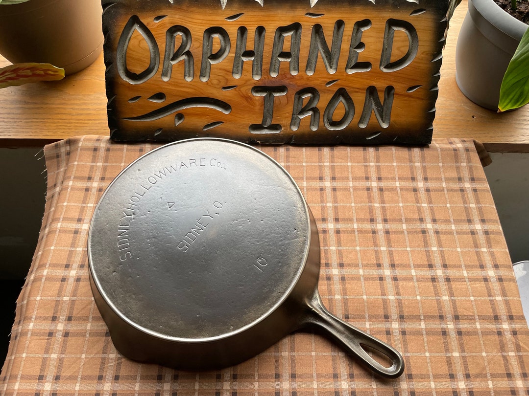 Rare! #10 Sidney Hollow Ware Cast Iron Skillet - Etsy