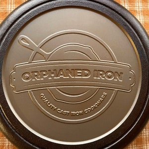 LIMITED EDITION! Orphaned Iron Logo #8 Lodge Cast Iron Skillet - Etsy