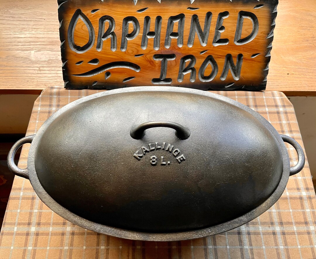 Antique Swedish Cast Iron Kallinge Oval Roaster - Etsy