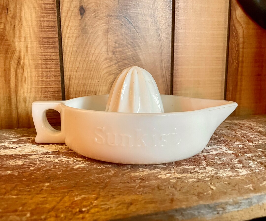 Vintage Sunkist Milk Glass Hand Juicer Reamer - Etsy