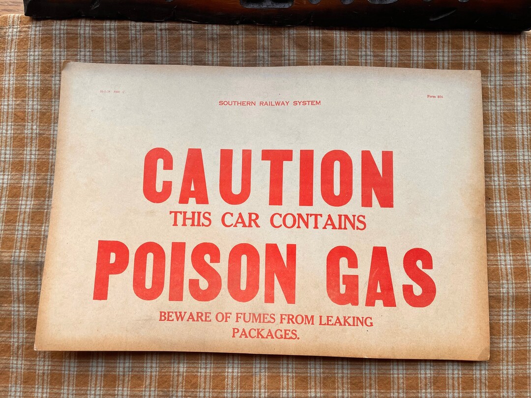 Southern Railroad Poison Gas Poster - Etsy