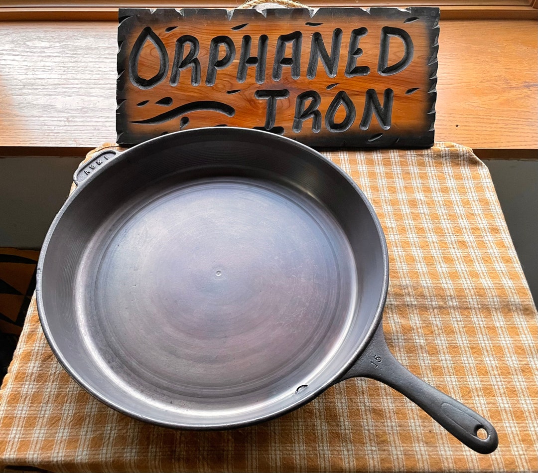 Rare! AB&I #15 Cast Iron Milled Bottom Skillet - Etsy