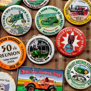 Vintage Farming Tractor Show Pin-back Button Badges Lot 1 - Etsy