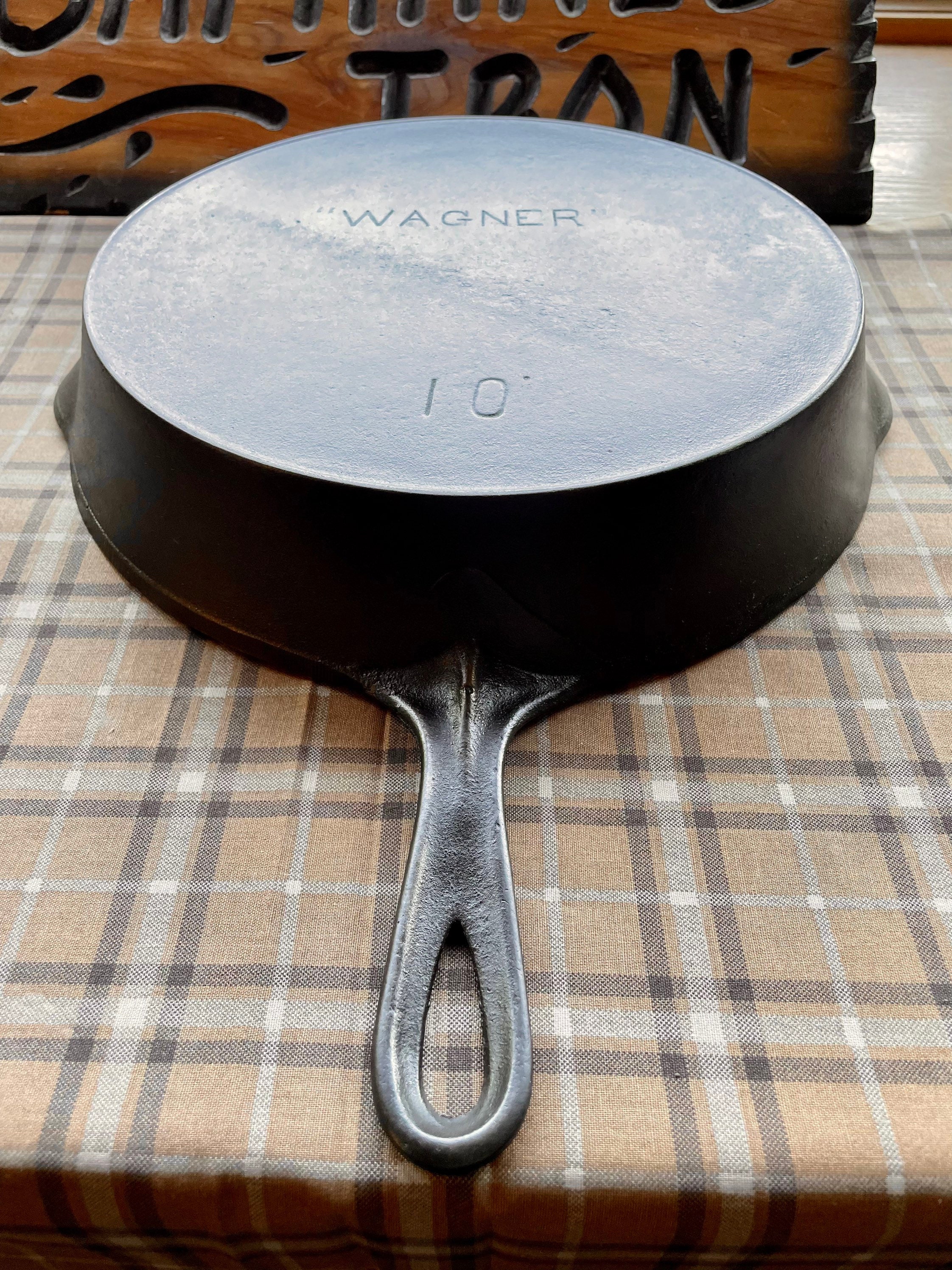 Wagner 10 Straight Block Logo Cast Iron Skillet - Etsy