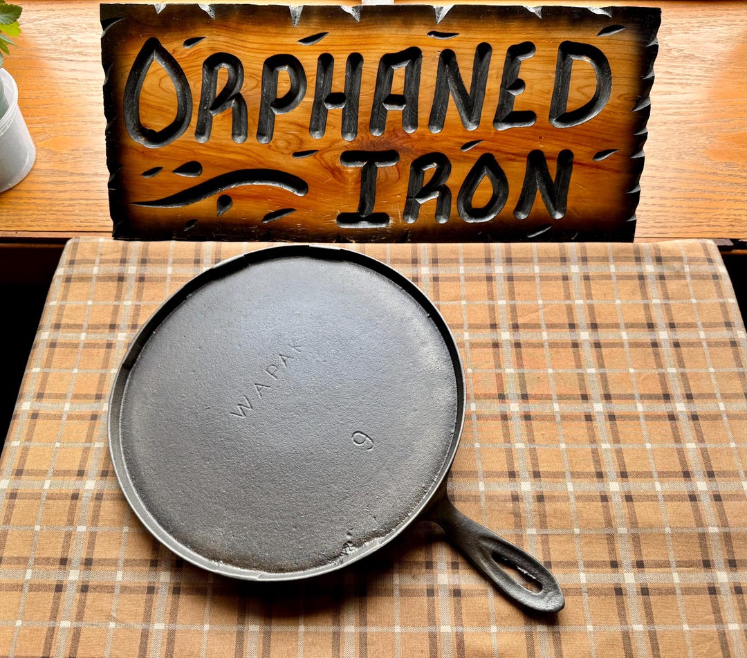 Rare! Wapak #9 Block Logo Cast Iron Griddle Comal - Etsy