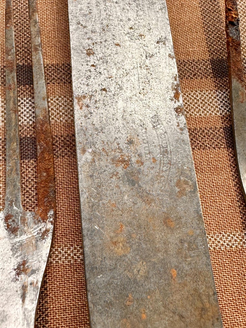 19 Primitive Civil War Era Cutlery Fork and Knife Utensils Meriden ...