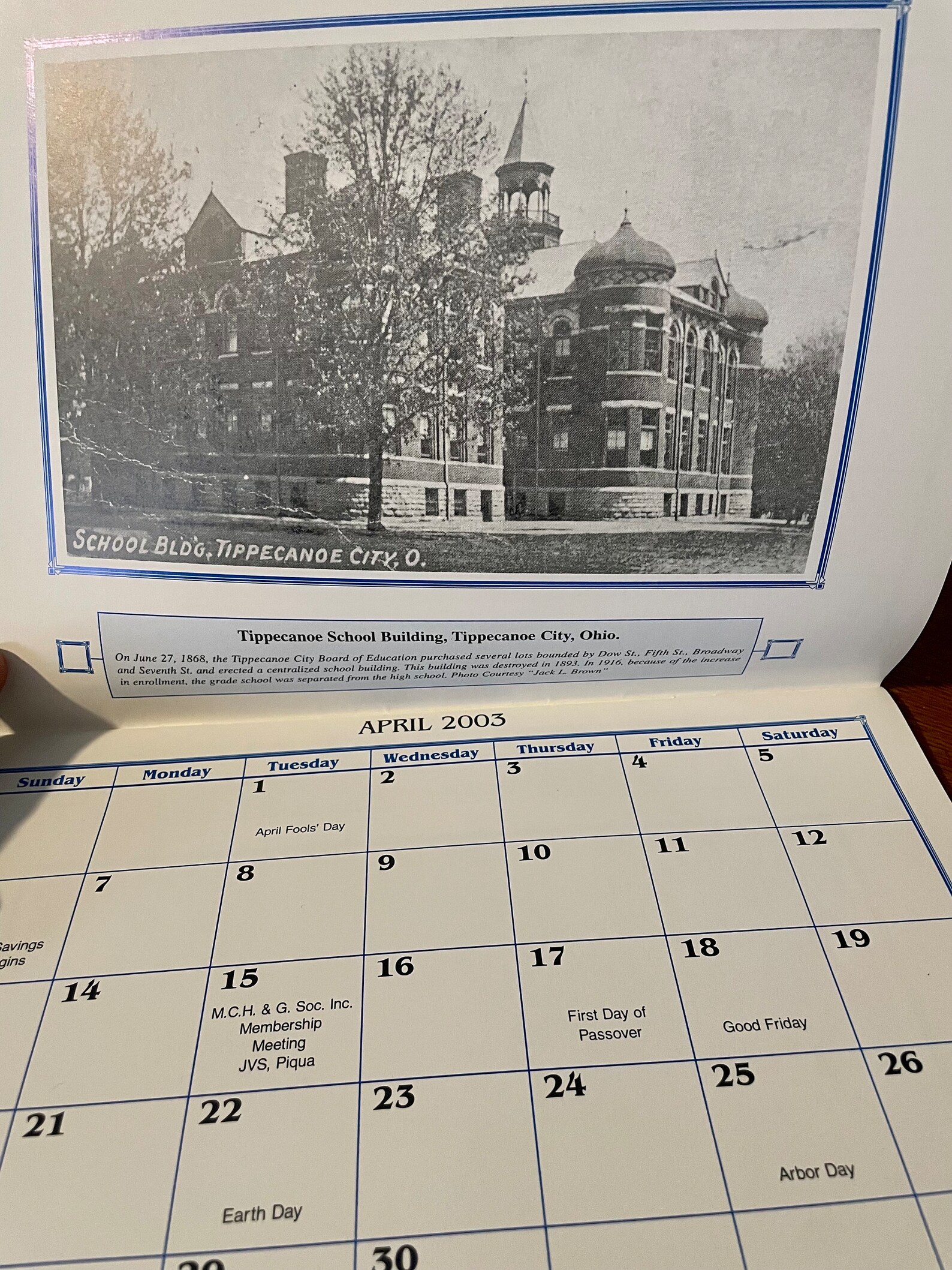 2003 Miami County Histoical Society Piqua Ohio Calendar - Etsy