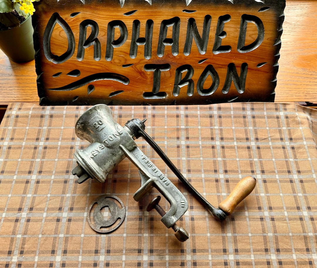 Keystone #20 Cast Iron Food Chopper Meat Grinder - Etsy