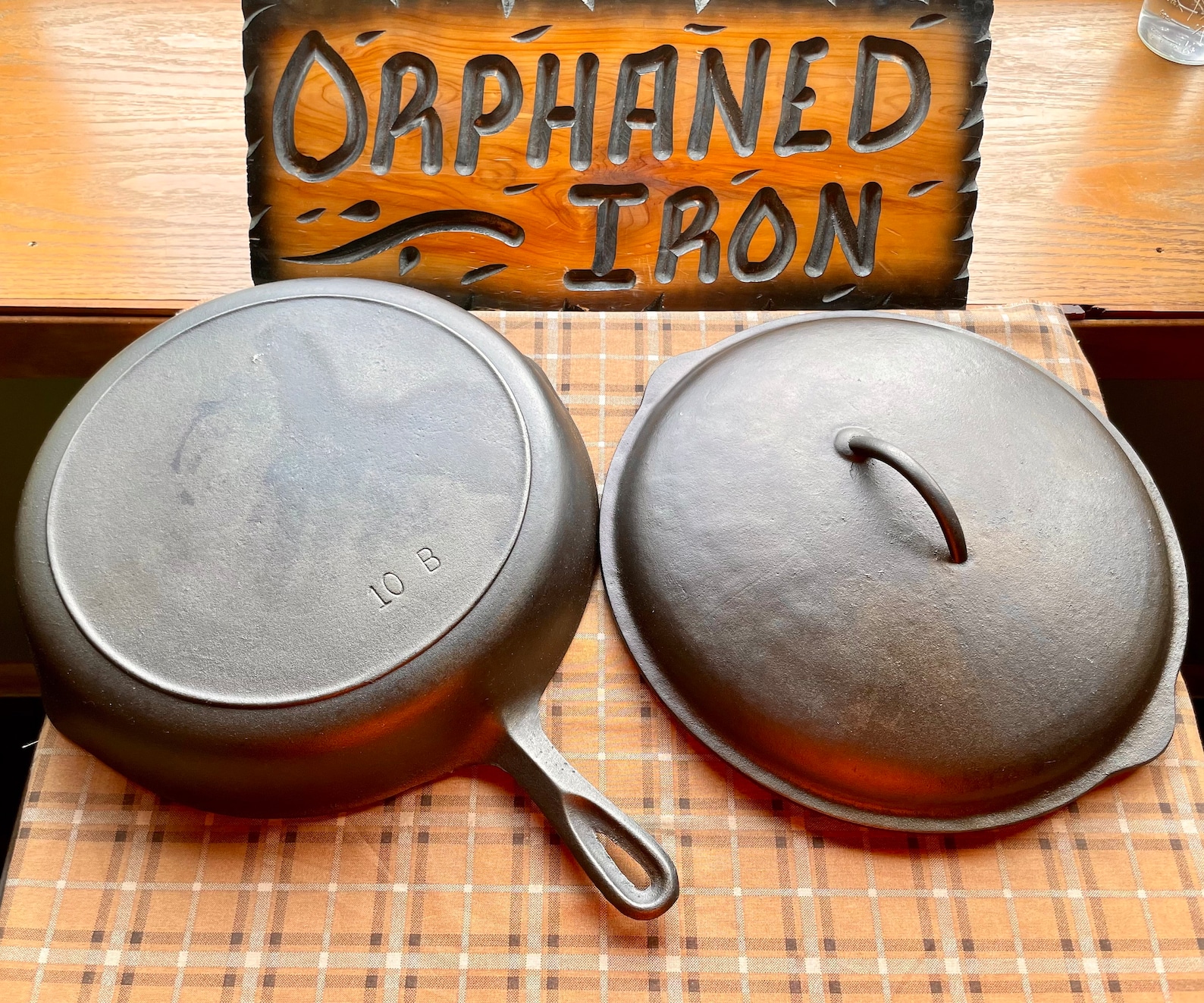 BSR #10 Red Mountain Series Cast Iron Skillet With Lid - Etsy