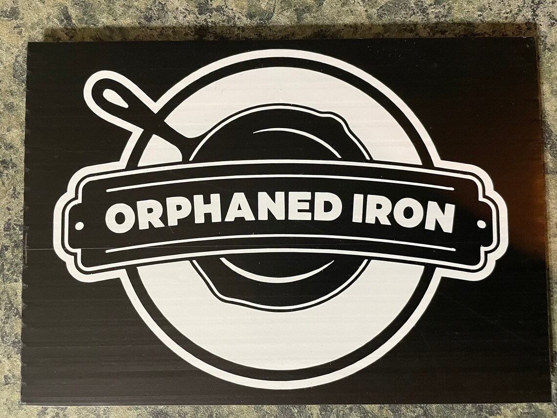Orphaned Iron Logo Vinyl Sticker | Etsy