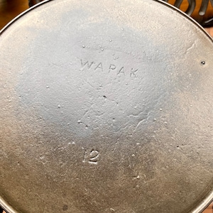 Rare! Wapak #12 Block Logo Cast Iron Skillet - Etsy