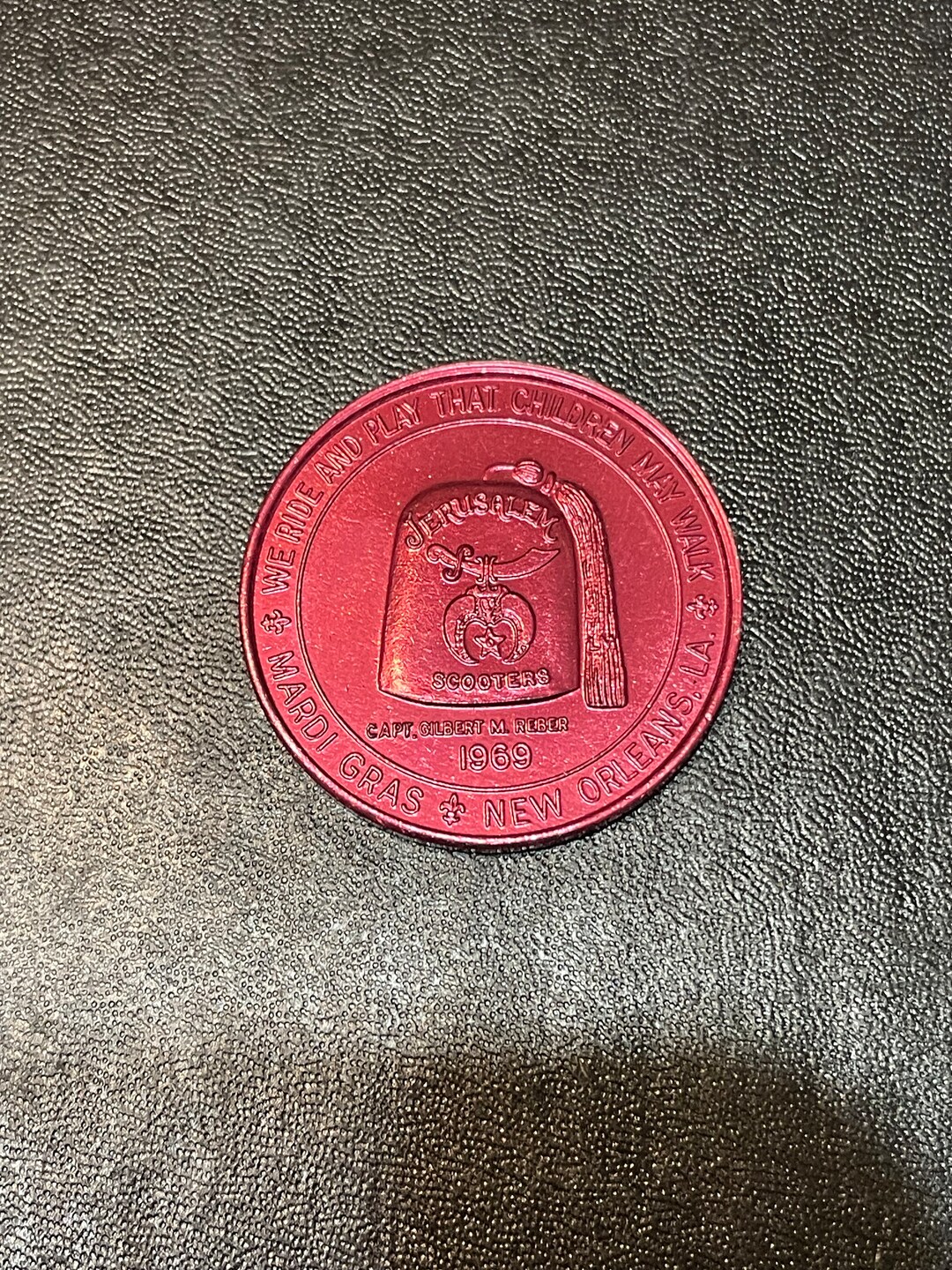1969 Shriners International Jerusalem Temple Clown Unit Mardi Gras Coin ...