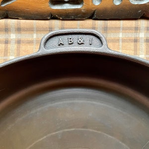 Rare! AB&I #15 Cast Iron Milled Bottom Skillet - Etsy