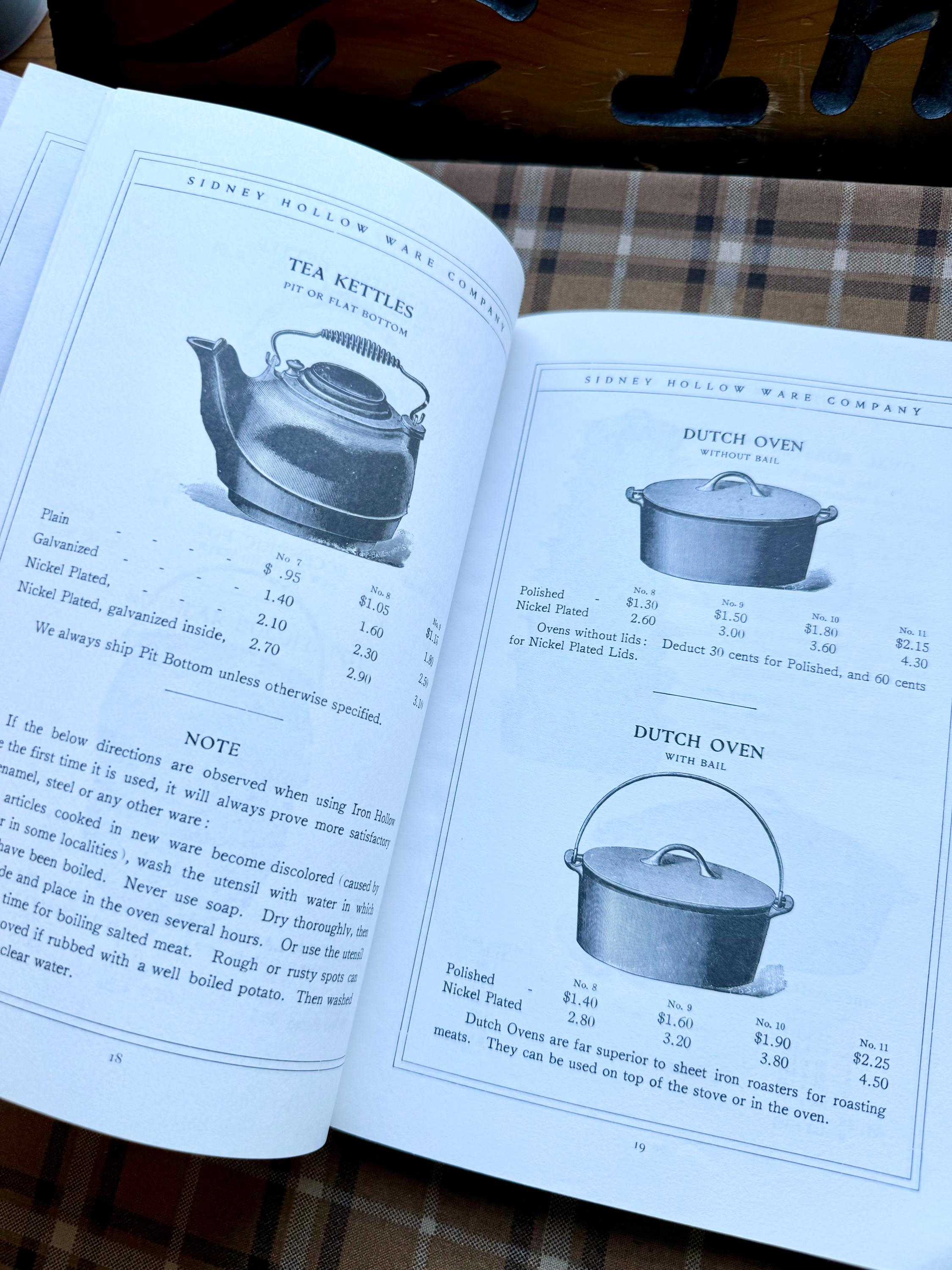 Sidney Ware Cast Iron Hollow Ware Catalog #20 Reprint Book - Etsy