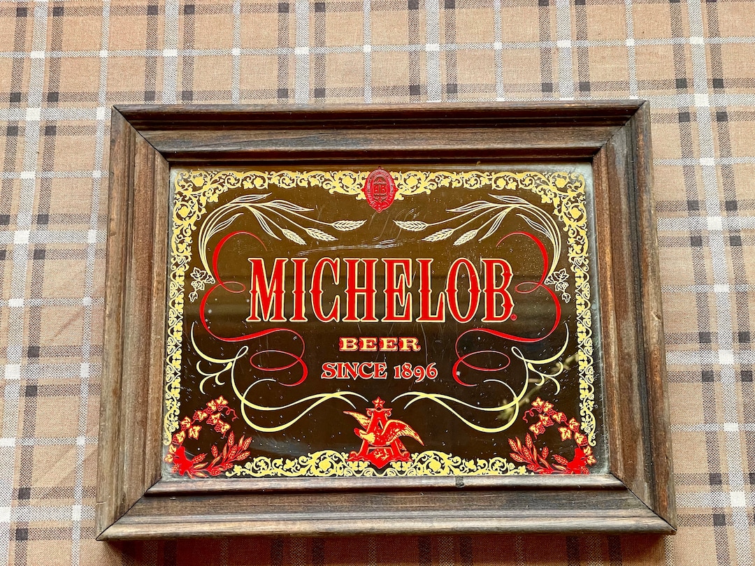 Vintage Michelob Beer Mirror Bar Sign - Etsy