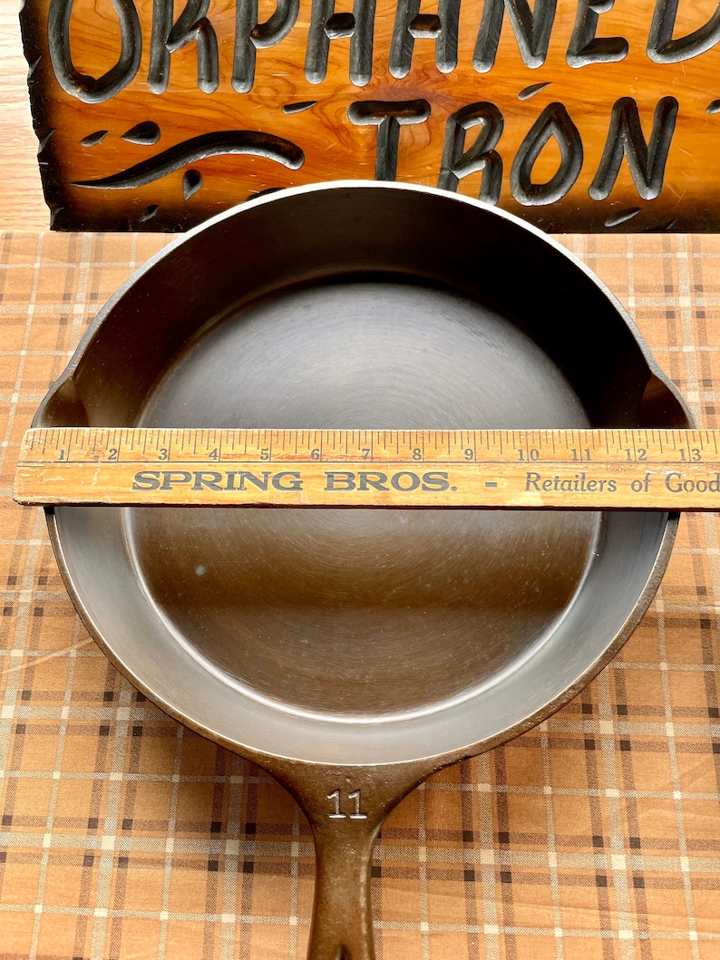 RARE! Wagner Ware #11 Pie Logo Cast Iron Skillet - Etsy
