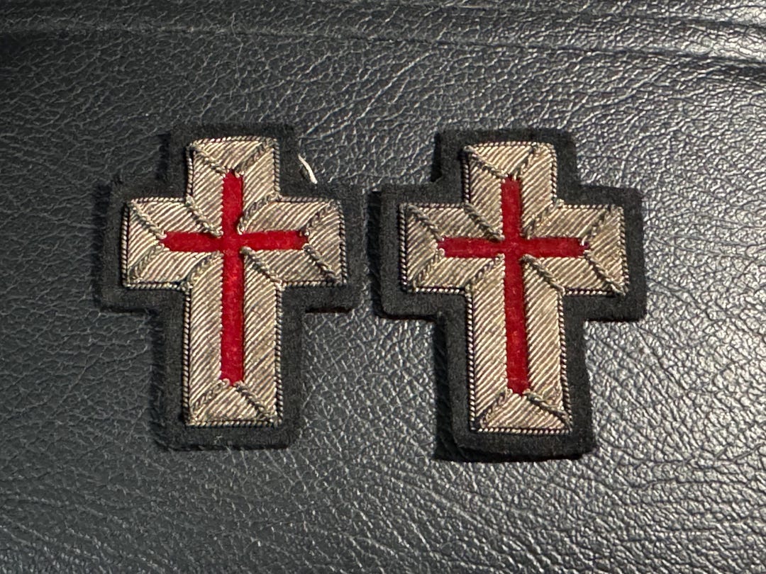 Vintage Knights Templar Commandery Cross Sleeve Patches - Etsy