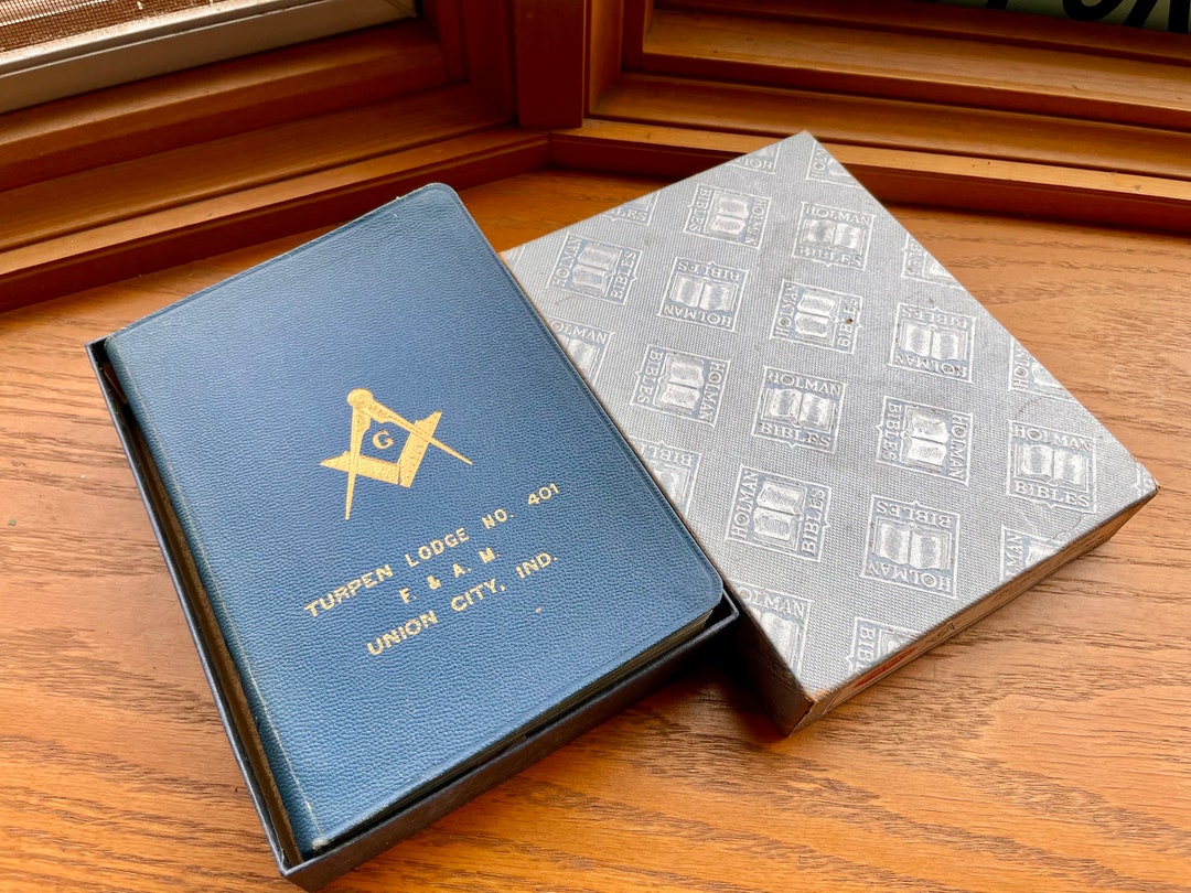 1960’s Masonic Illustrated Holman Bible in Box Turpen Lodge - Etsy