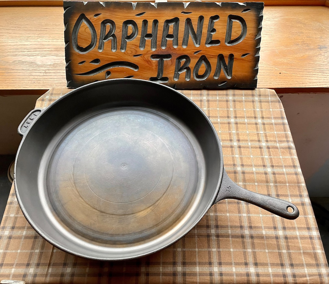 Rare! AB&I #15 Cast Iron Milled Bottom Skillet - Etsy
