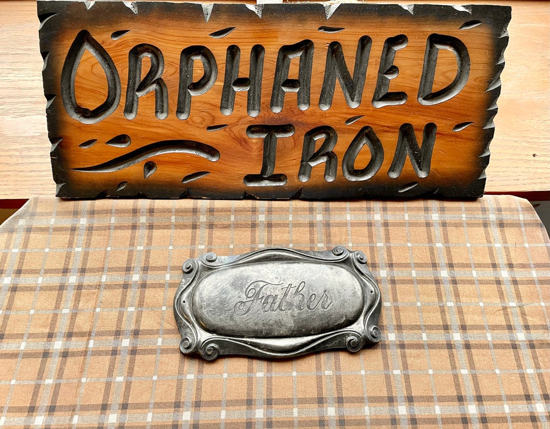 Father Script Casket Coffin Plaque Silverplate - Etsy