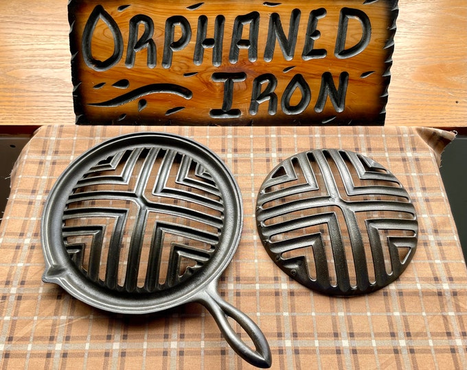 RARE! 1877 Double Broiler Cast Iron Pan - Etsy