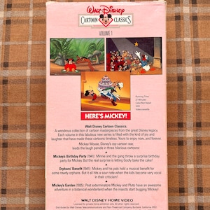 Walt Disney Here’s Mickey VHS Cartoon Classics - Etsy