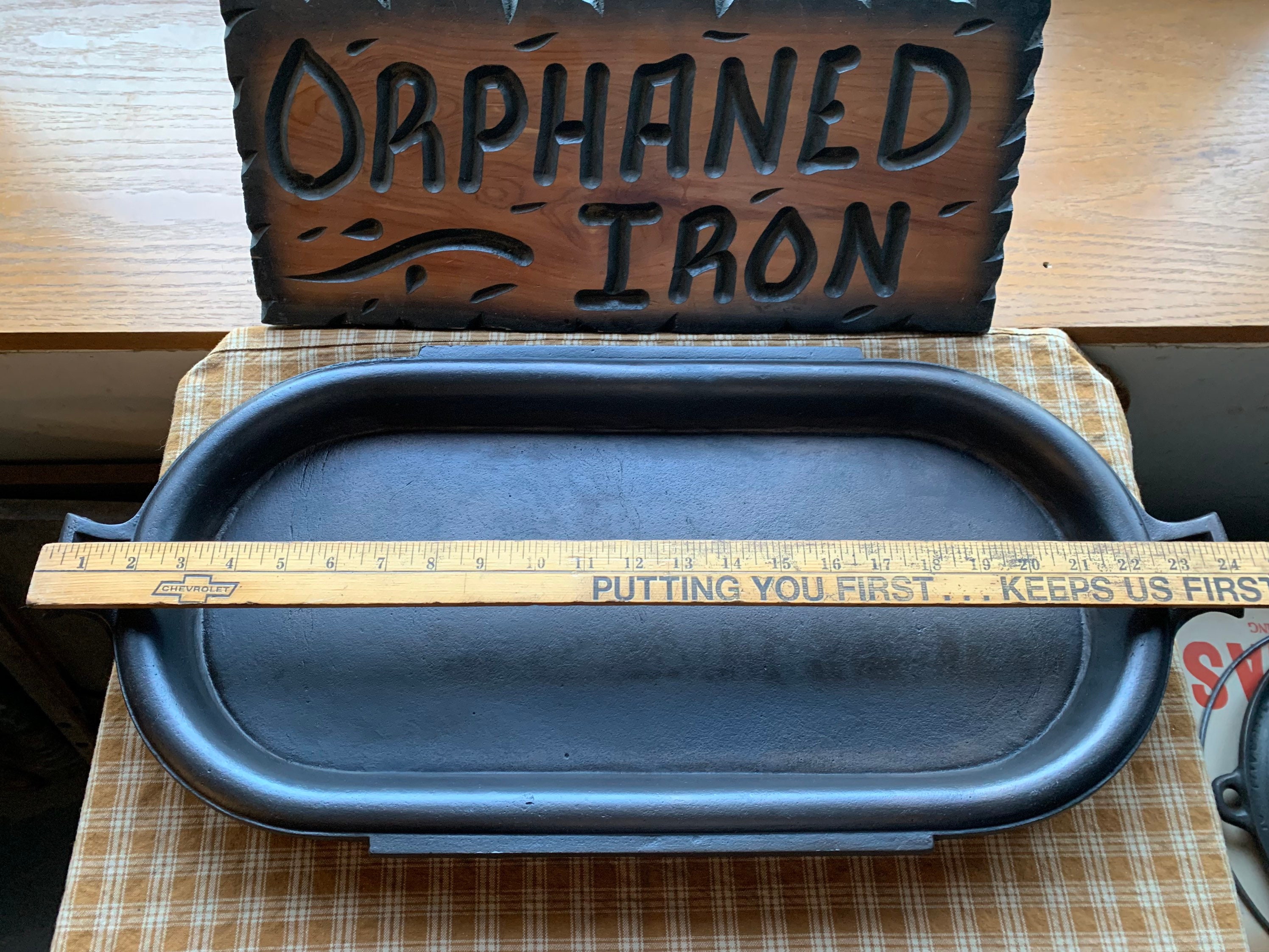 1800s Cast Iron 9 Long Griddle/sad Iron Heater - Etsy UK