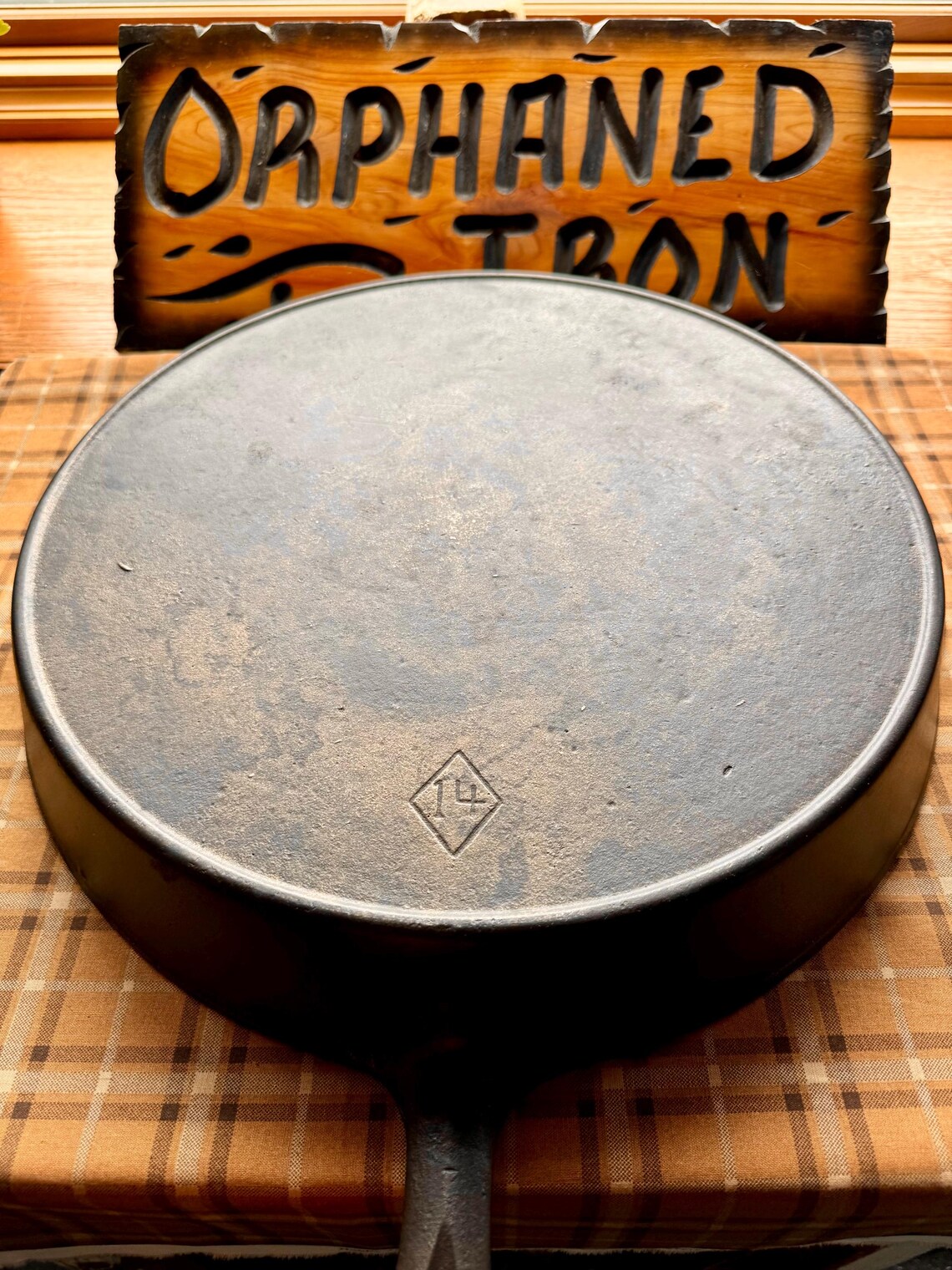 RARE! Chicago Hardware Foundry #14 Diamond Logo Cast Iron Skillet - Etsy
