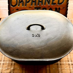 Rare! European Husqvarna Cast Iron Oval Roaster - Etsy