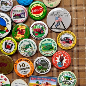 Vintage Farming Tractor Show Pin-back Button Badges Lot 1 - Etsy
